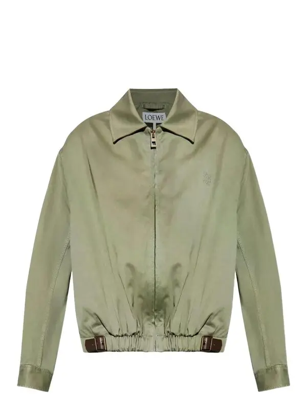 Loewe Belted Cotton Jacket - Green