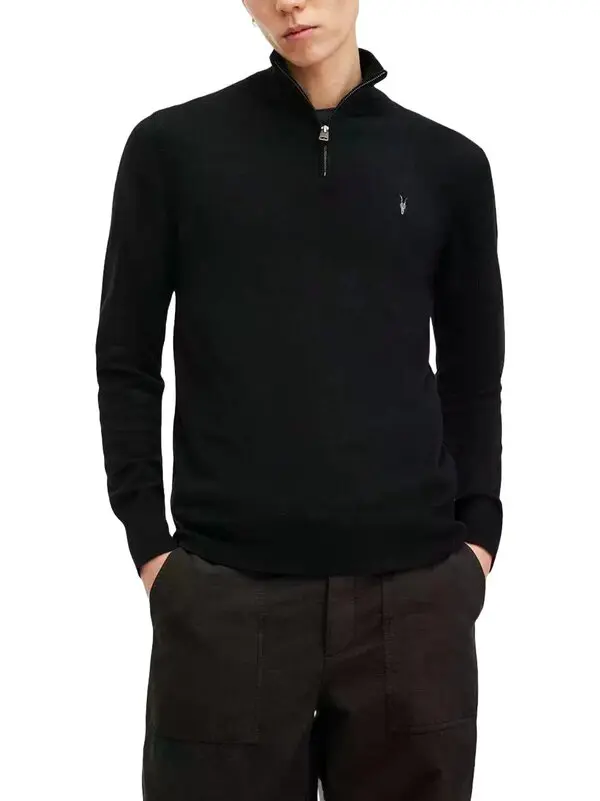 ALLSAINTS Killburn Half-zip High-neck Sweater - Black