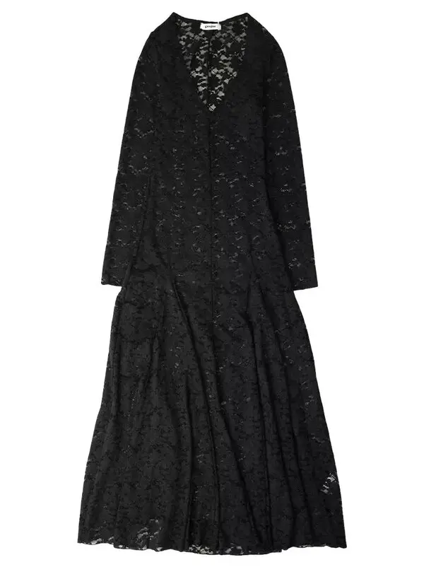 Gimaguas Tess Lace Midi Dress - Black