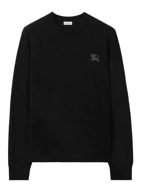 Burberry Logo Wool Sweater - Black