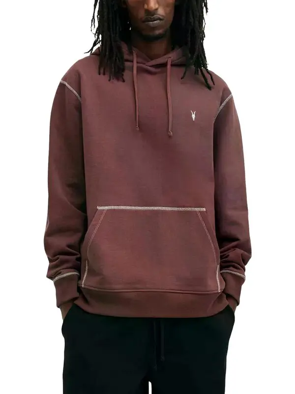 ALLSAINTS Amir Contrast-stitch Hoodie - Red