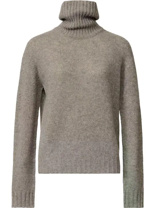 Fabiana Filippi Turtleneck Ribbed-knit Sweater - Grey