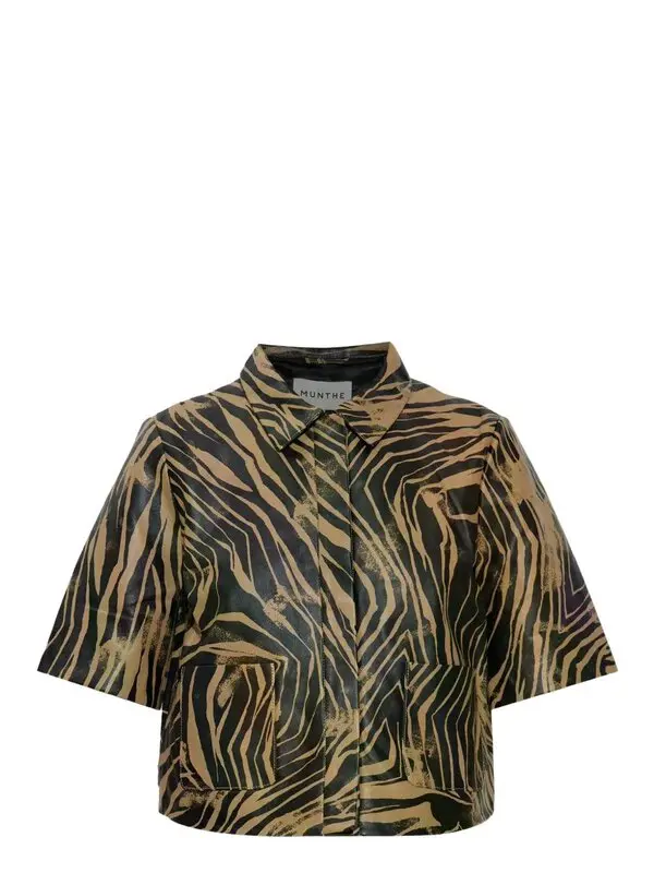 Munthe Zebra-print Shirt - Black