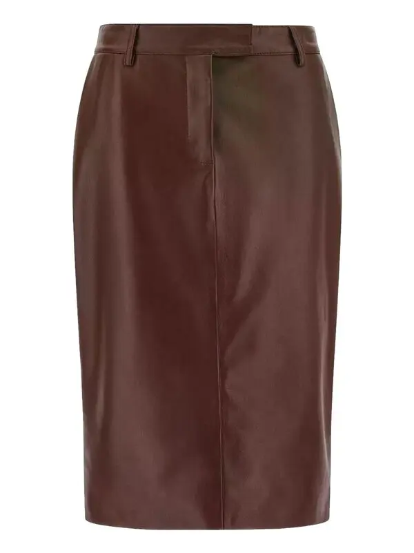 Giuseppe Di Morabito Leather Pencil Skirt - Brown