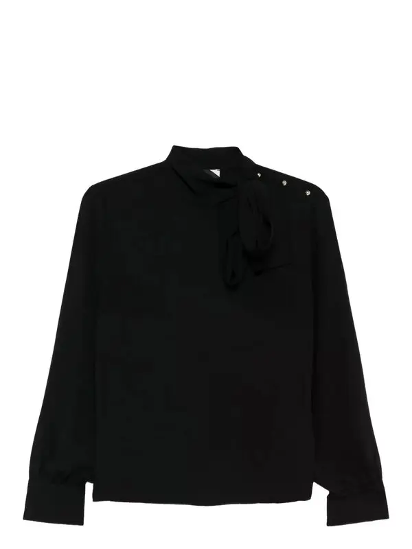 Liu Jo High-neck Blouse With Button Detail - Black