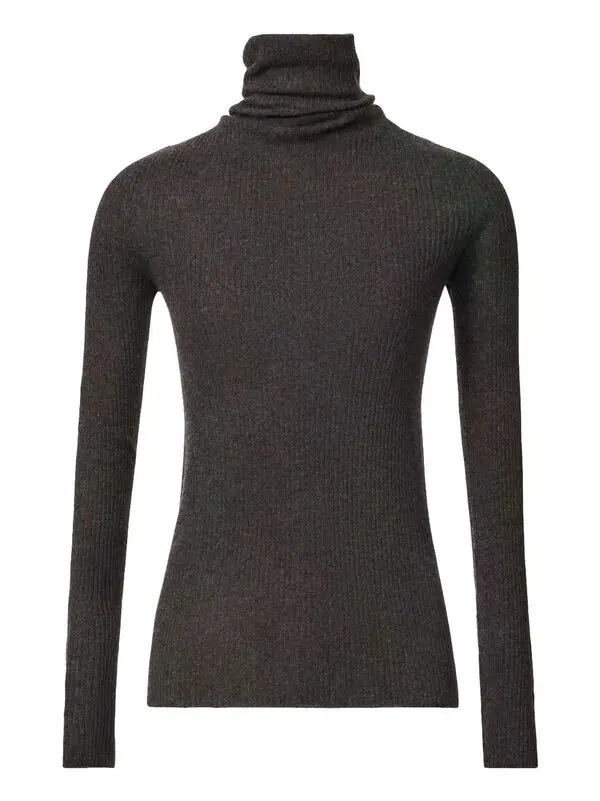 Fabiana Filippi Ribbed Turtleneck Sweater - Grey