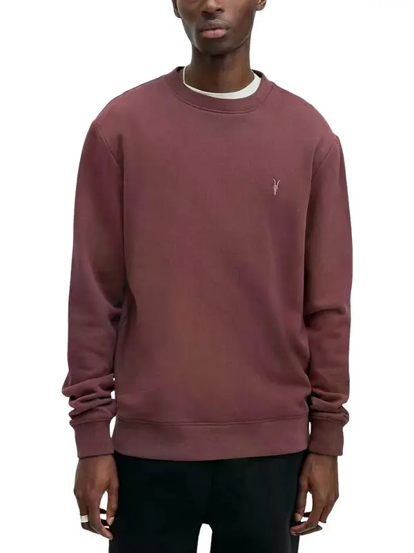 ALLSAINTS Raven Embroidered Crew-neck Sweatshirt - Red
