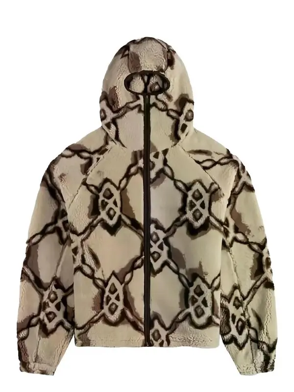 DAILY PAPER Shield-pattern Hooded Jacket - Neutrals