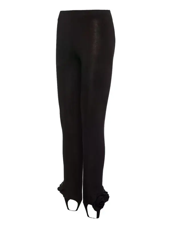 ANA RADU Ruffled-cuff Leggings - Black