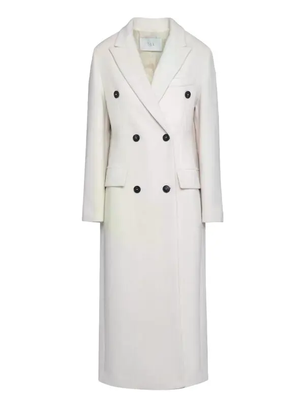 TELA Double-breasted Coat - Neutrals