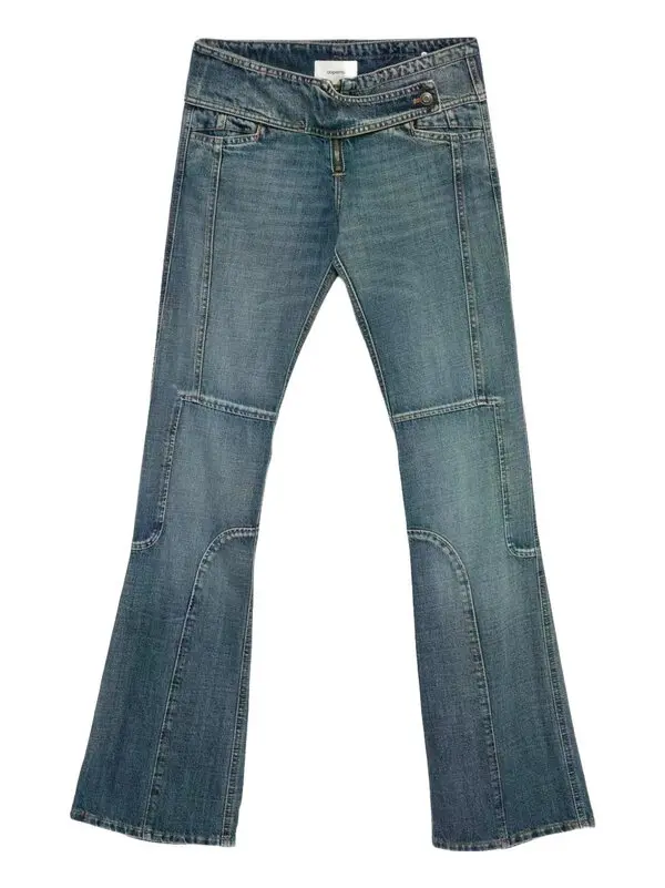 Coperni Paneled Flared Jeans - Blue