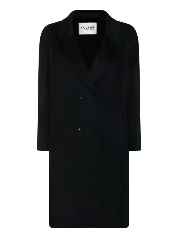 KUJTEN Double-breasted Wool Coat - Blue