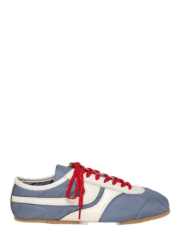 Dries Van Noten Leather Trimmed Nylon Sneakers - Blue