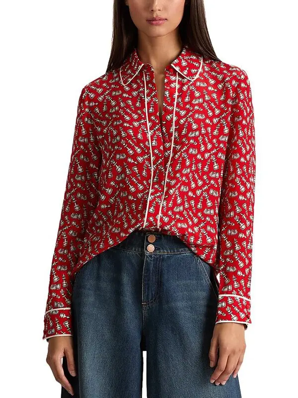 Alice + Olivia Willa Silk Blouse - Queening