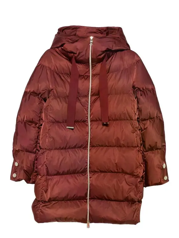 Herno Hooded Quilted Coat - Red