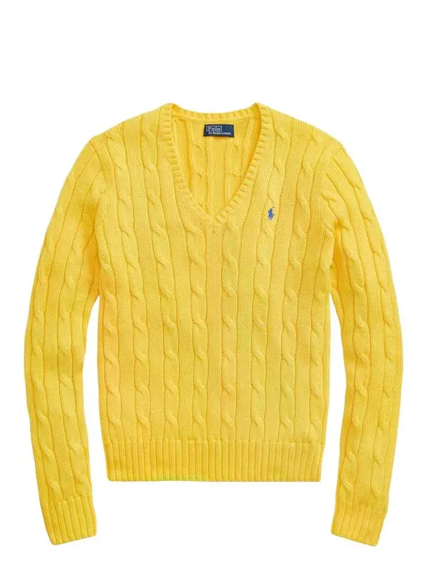 Polo Ralph Lauren V-neck Cable-knit Sweater - Yellow