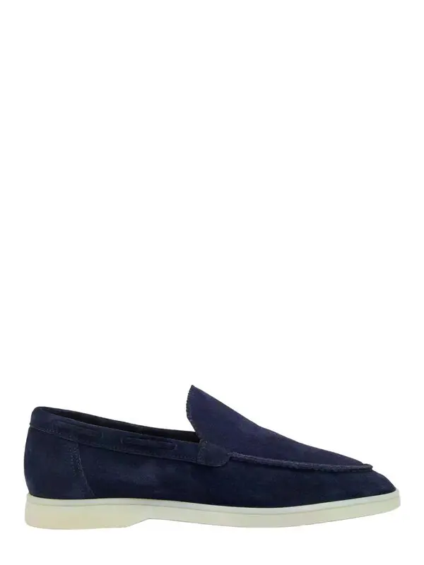 AURELIEN Suede Flat Loafers - Blue