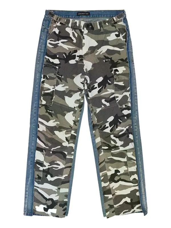 PURPLE BRAND Camouflage-print Straight-leg Jeans - Blue