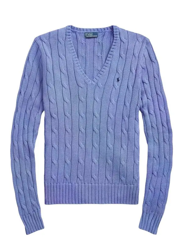 Polo Ralph Lauren V-neck Cable-knit Sweater - Blue