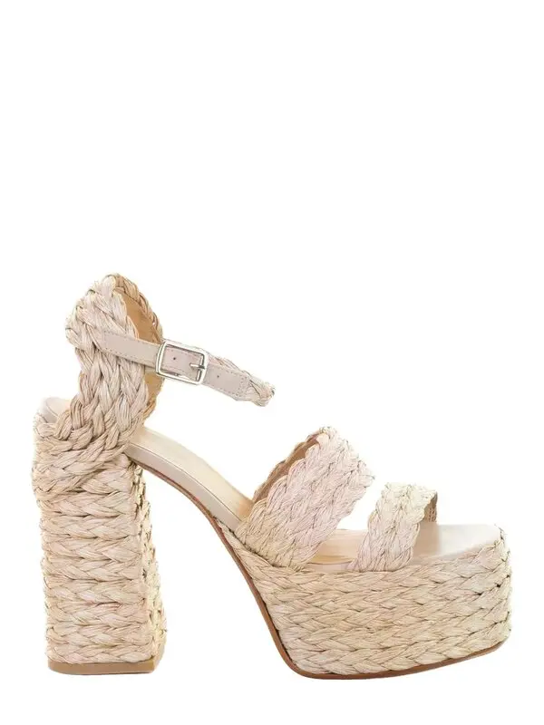 CastaÑer Fresa Raffia Platform Sandals - Neutrals