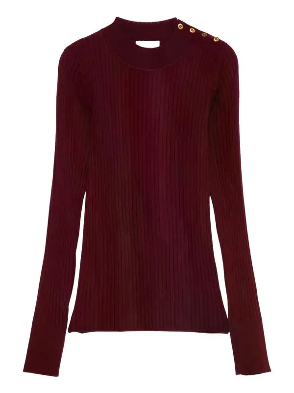 FORTE_FORTE Ribbed-knit Top - Red