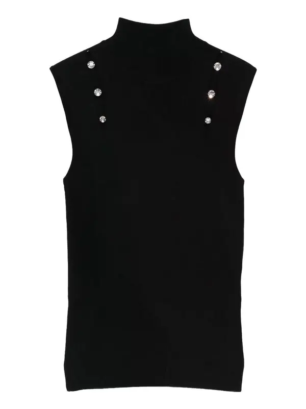 Liu Jo High-neck Embellished Top - Black