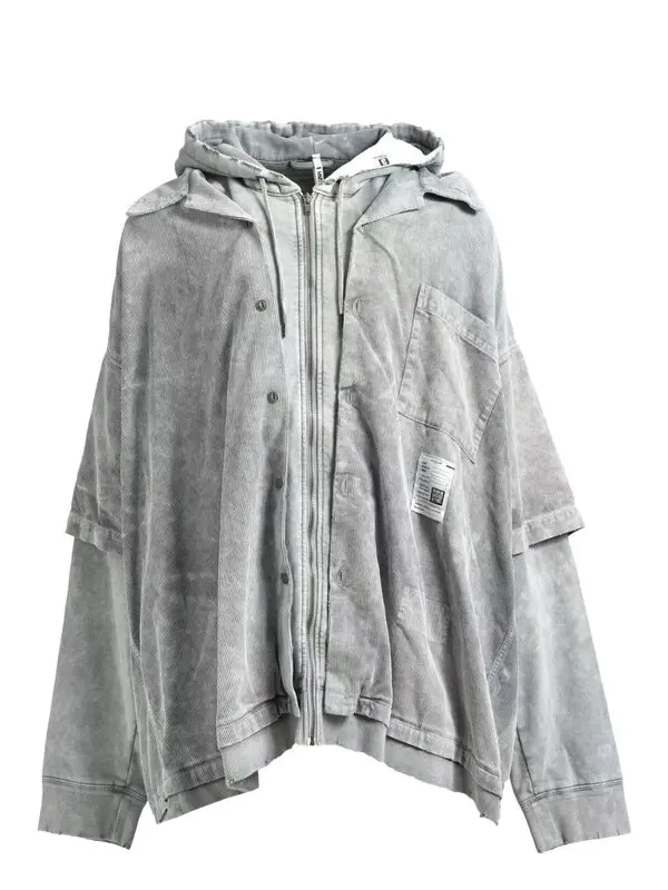 Mihara Yasuhiro Hooded Corduroy Shirt - Grey