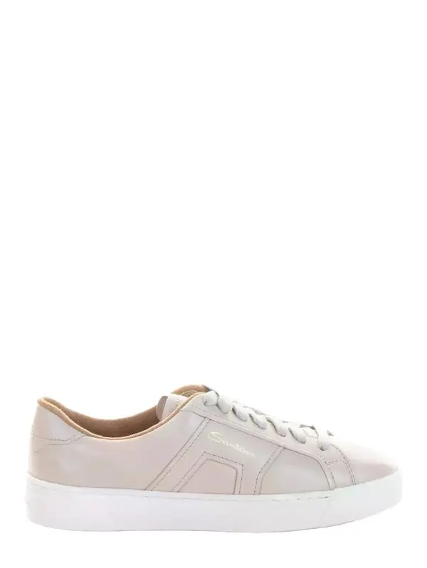 Santoni Leather Lace-up Sneakers - Pink