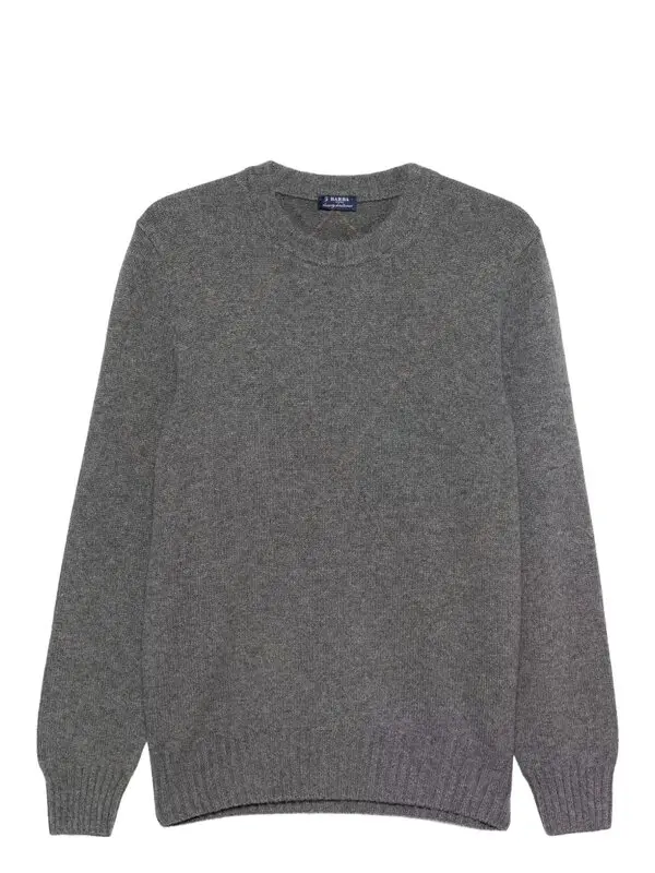 BARBA NAPOLI Crew-neck Long-sleeve Sweater - Grey