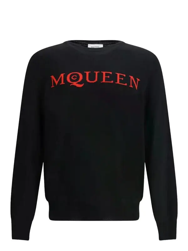 Alexander McQueen Logo-detail Crew-neck Sweater - Black