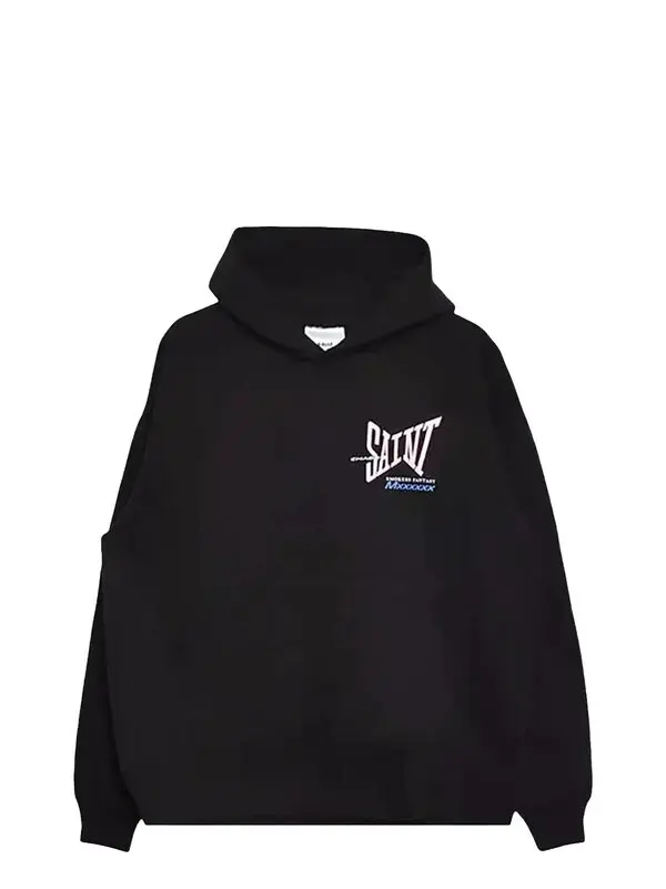 SAINT MXXXXXX Hooded Cotton Sweatshirt - Black