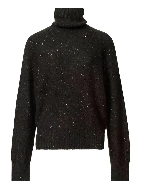 Fabiana Filippi Sequin-embellished Turtleneck Sweater - Grey