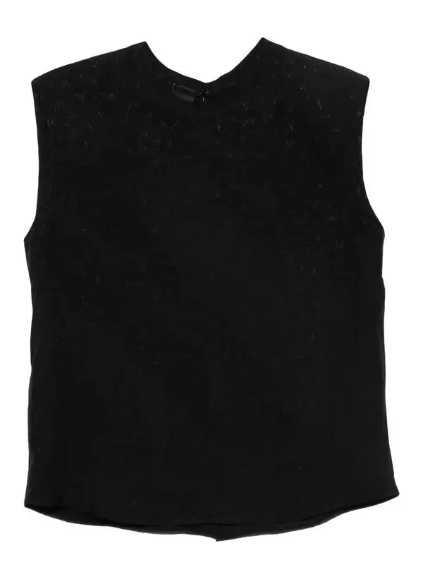 Pinko Jacquard Sleeveless Top - Black