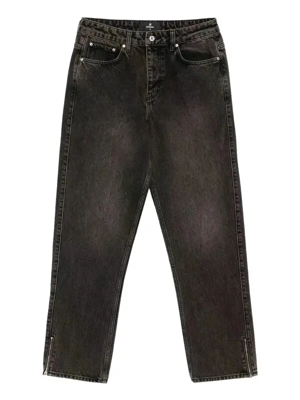 REPRESENT Zip-detail Straight Leg Jeans - Black