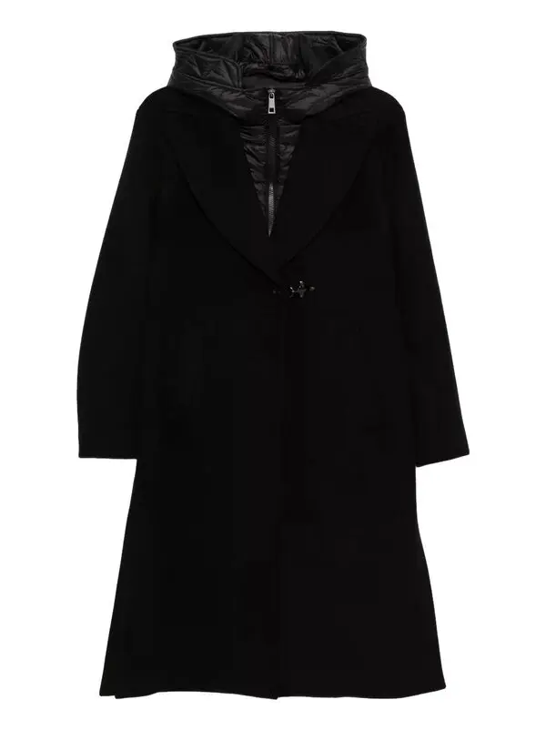 FAY Hooded Coat - Black
