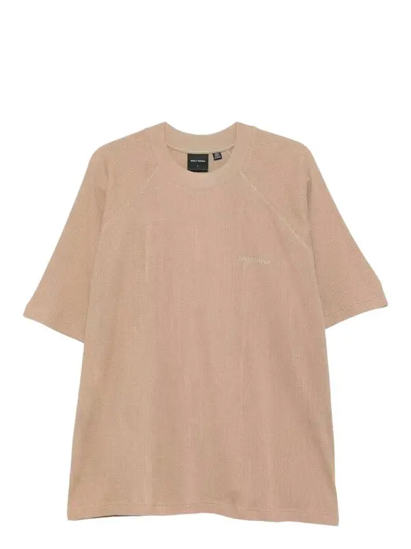 DAILY PAPER Ribbed Logo T-shirt - Neutrals