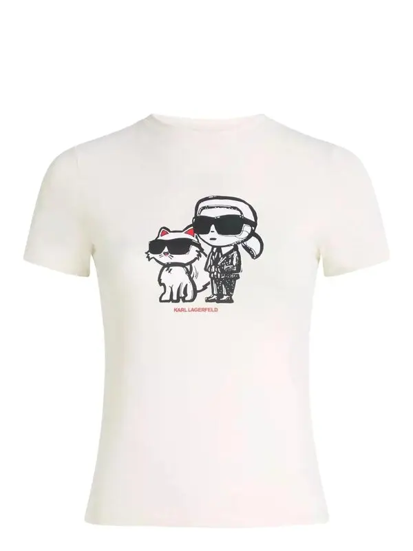 Karl Lagerfeld Ikon Sketch T-shirt - White