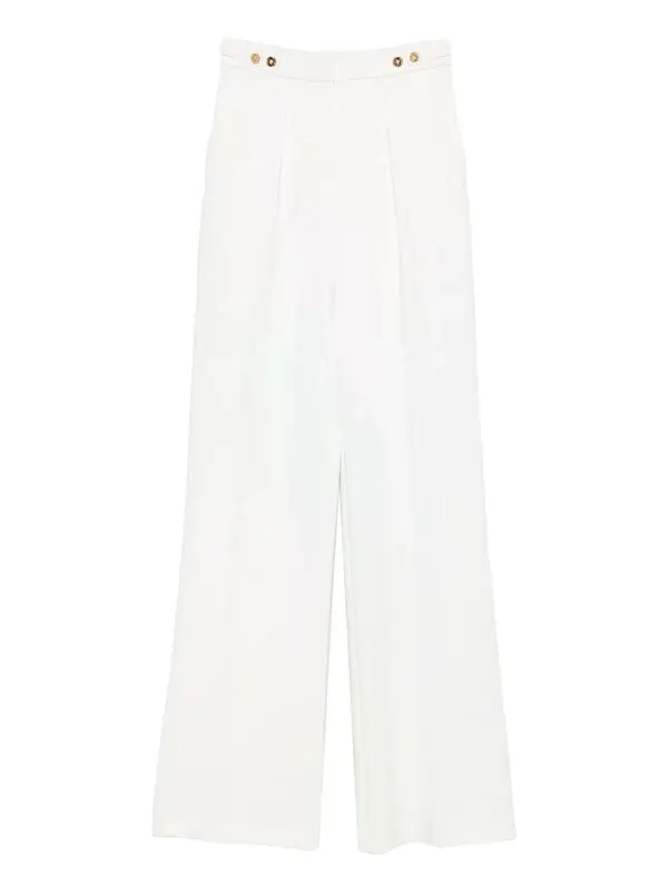 Elisabetta Franchi Pleat-detail Trousers - White