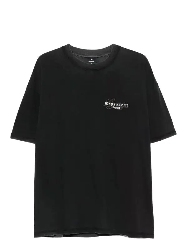 REPRESENT Embroidered-logo T-shirt - Black