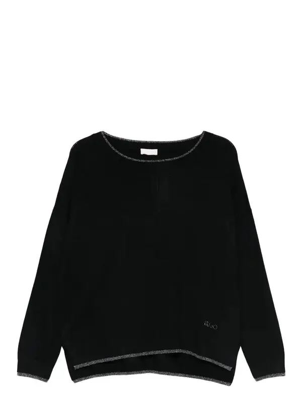 Liu Jo Glitter-trimmed Sweater - Black