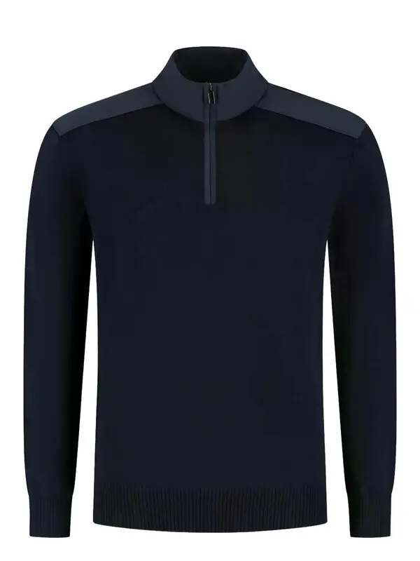 Paul & Shark Half-zip High-neck Sweater - Blue