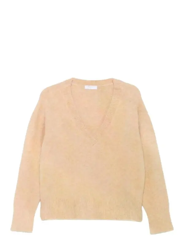Majestic Filatures V-neck Long-sleeve Sweater - Neutrals