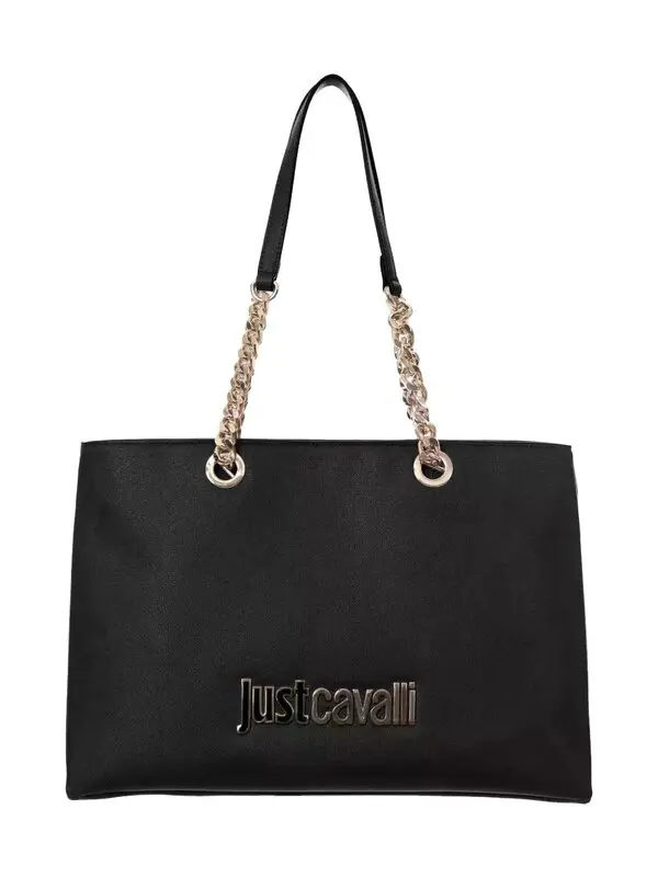 Just Cavalli Chain Logo Tote Bag - Black
