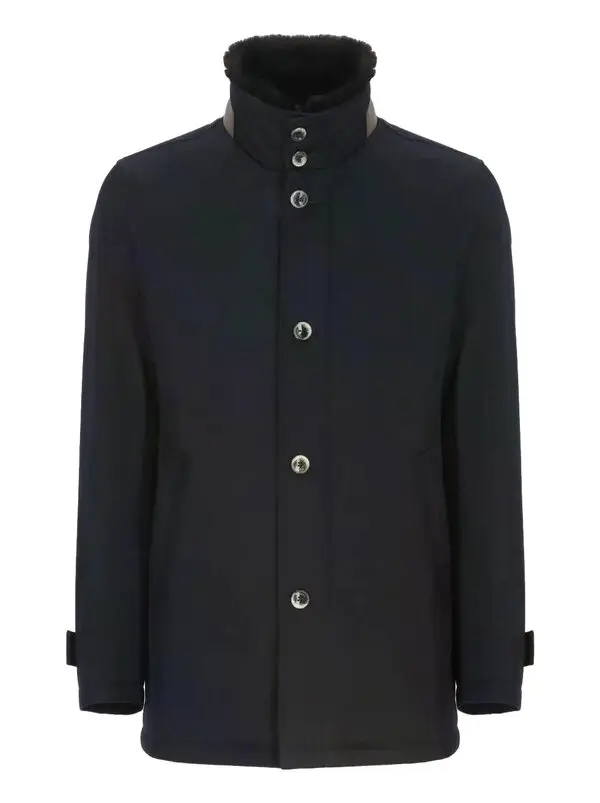 Herno Virgin Wool Coat - Blue