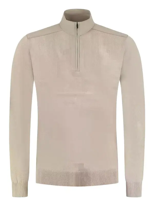 Paul & Shark Half-zip Ribbed Sweater - Neutrals
