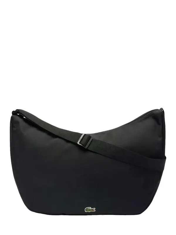 Lacoste Crescent-shaped Zip-top Crossbody Bag - Black