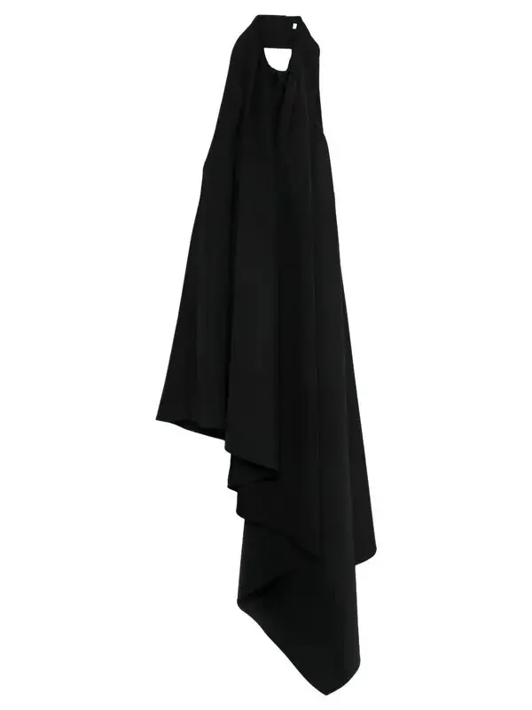 Givenchy Asymmetric Draped Dress - Black