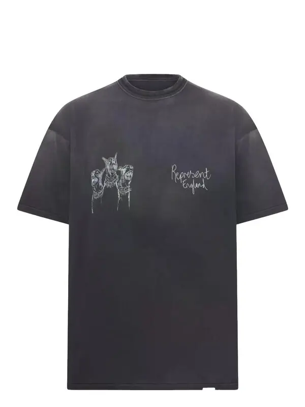 REPRESENT Thoroughbred Dogs Graphic T-shirt - Black