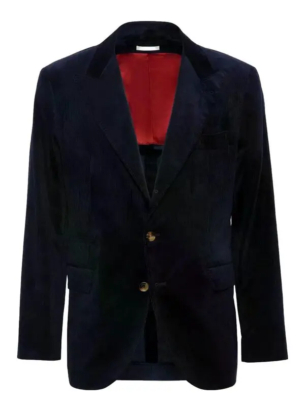 Brunello Cucinelli Velvet Two-button Blazer - Blue