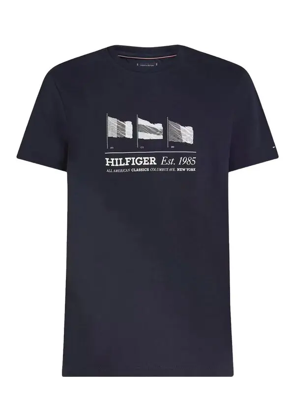 Tommy Hilfiger Flag-print T-shirt - Blue